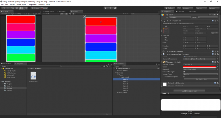 How to Implement Vertical Drag & Drop Listview in Unity